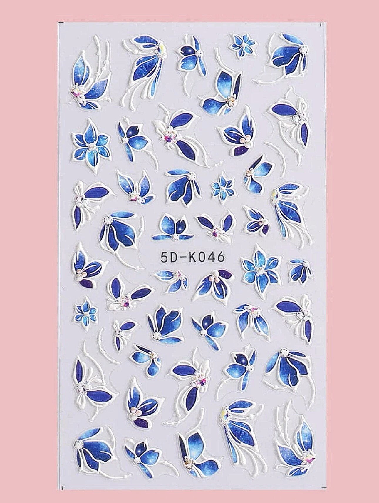 5D Flower Nail Decals, Nail Art Decoration, Blossom Nail Stickers ...