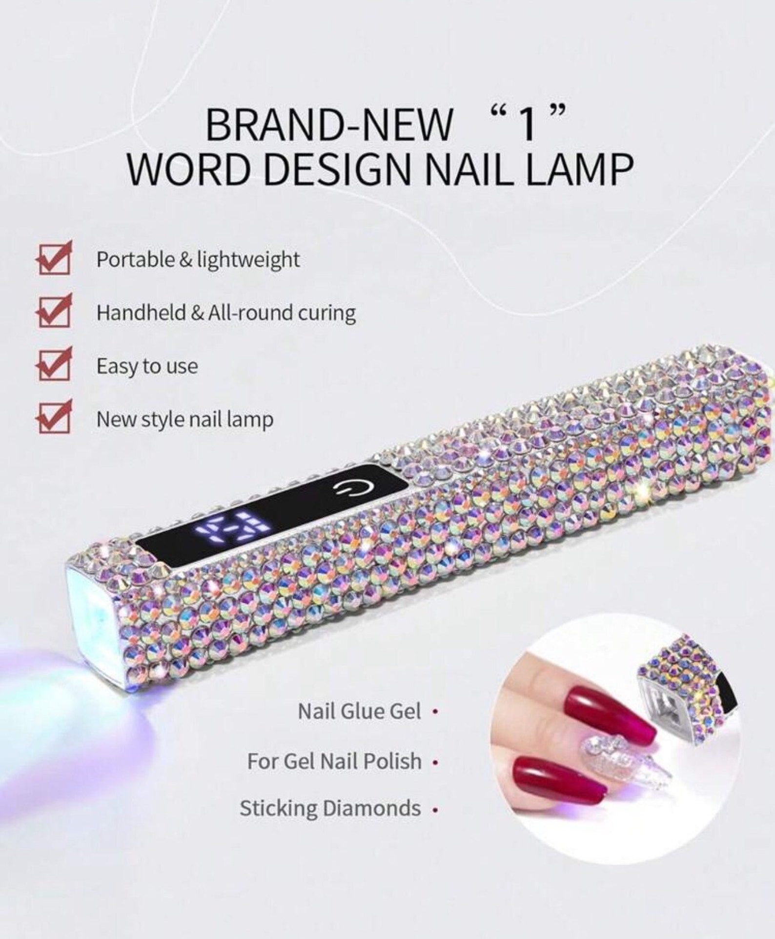 Mini Uv Nail Lamp, Handheld Nail Uv Lamp, Portable Uv Gel Lamp ...