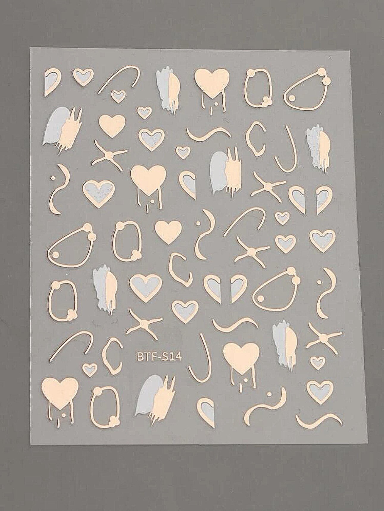 3D Heart Nail Art Stickers, Nail Decals Self-adhesive, Nail Stickers ...