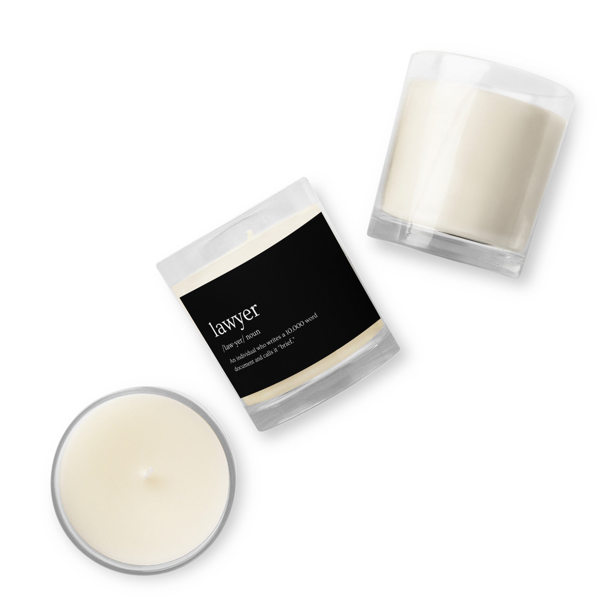 Lawyer Definition Candle | Glass Jar Soy Wax W/ Cotton Wick | Legal ...