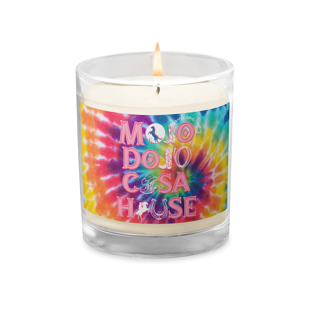 Mojo Dojo Casa House Ken Doll Glass Jar Soy Wax Candle Tie Dye ...
