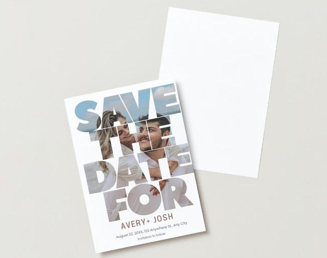 Save the Date Invitation, Printable Save the Dates, Wedding Save the ...