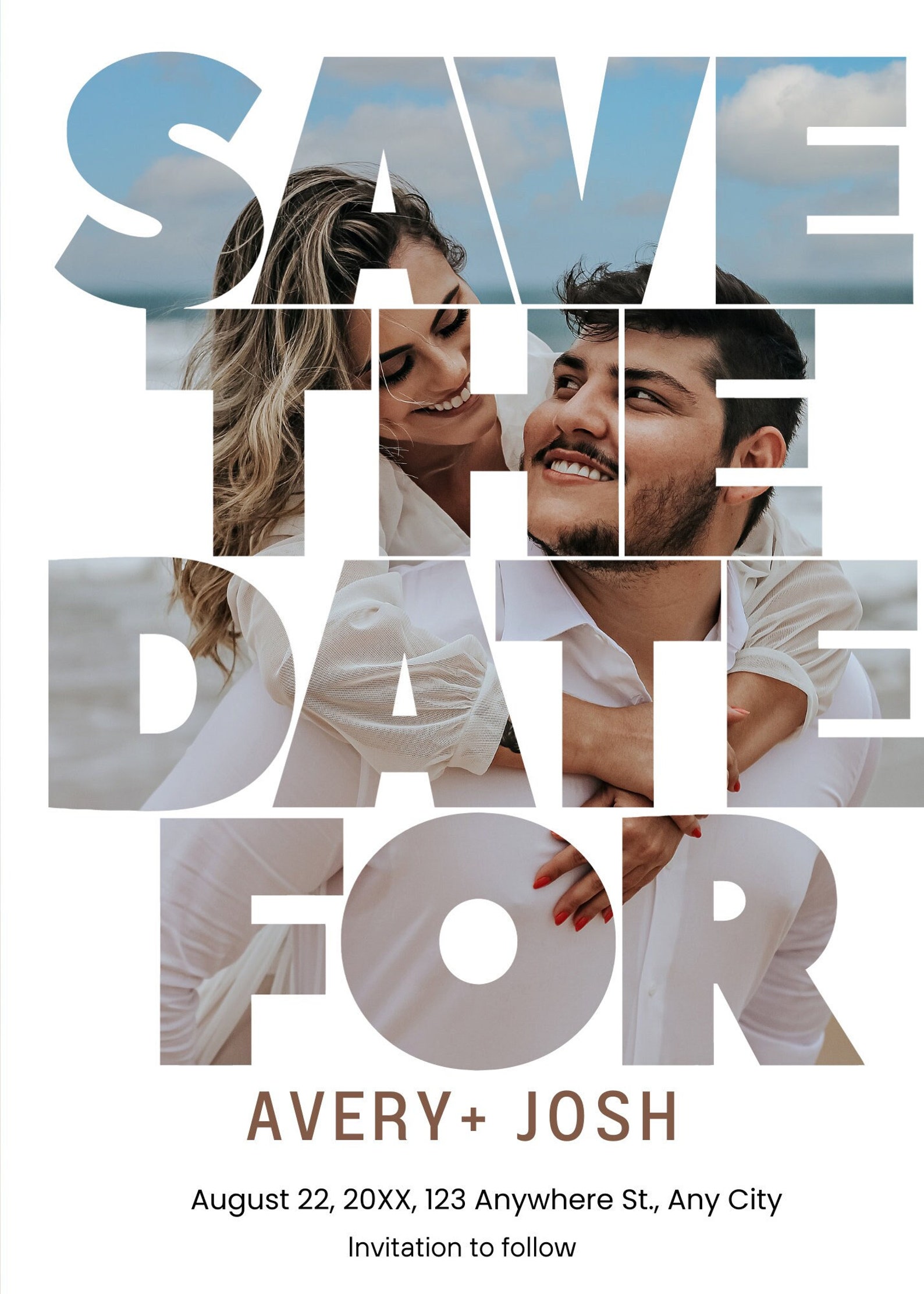 Save the Date Invitation, Printable Save the Dates, Wedding Save the ...
