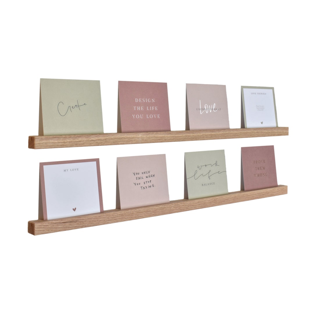 2 x schmale Bilderleisten aus Holz Eiche Natur Fotoleiste - Etsy.de