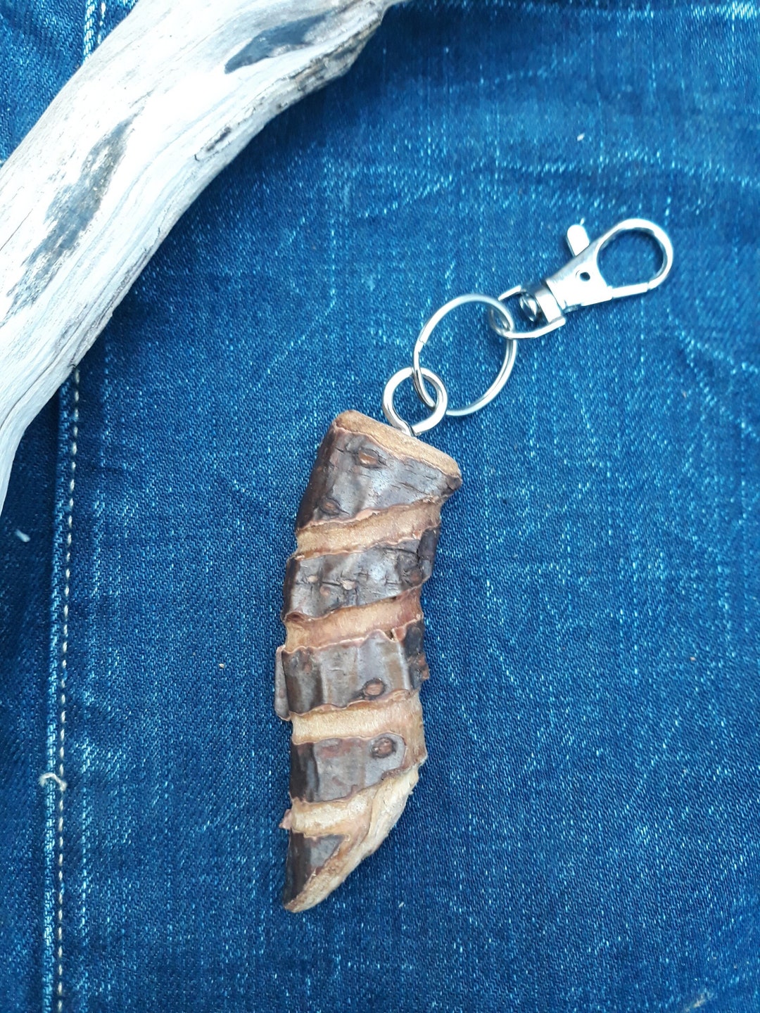 Key Ring Hand Made Carved Driftwood/wood Key Ring. Beautiful and ...