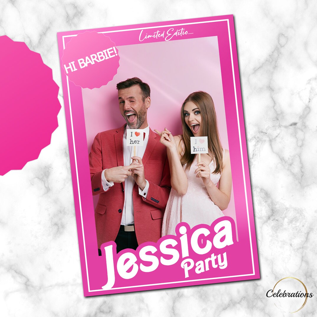 Barbie Themed Template Set 4x6/10x15 1200x1800 for Any - Etsy