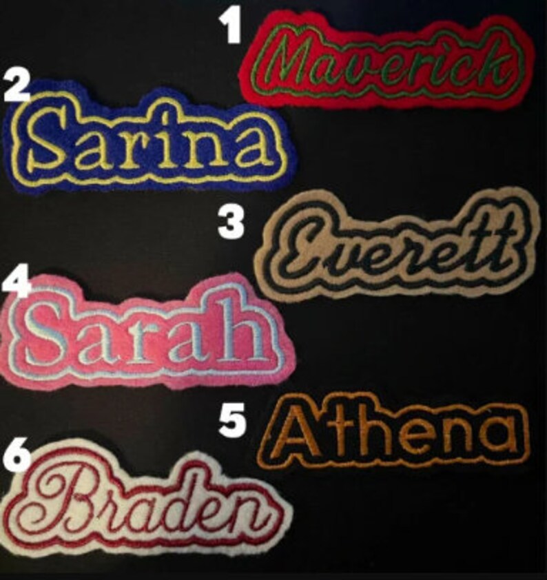 Personalized Name Patch Die Cut Badges Custom Embroidery Iron on Sew On ...