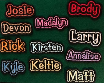 Personalized Name Patch Die Cut Badges Custom Embroidery Iron on Sew On - Etsy