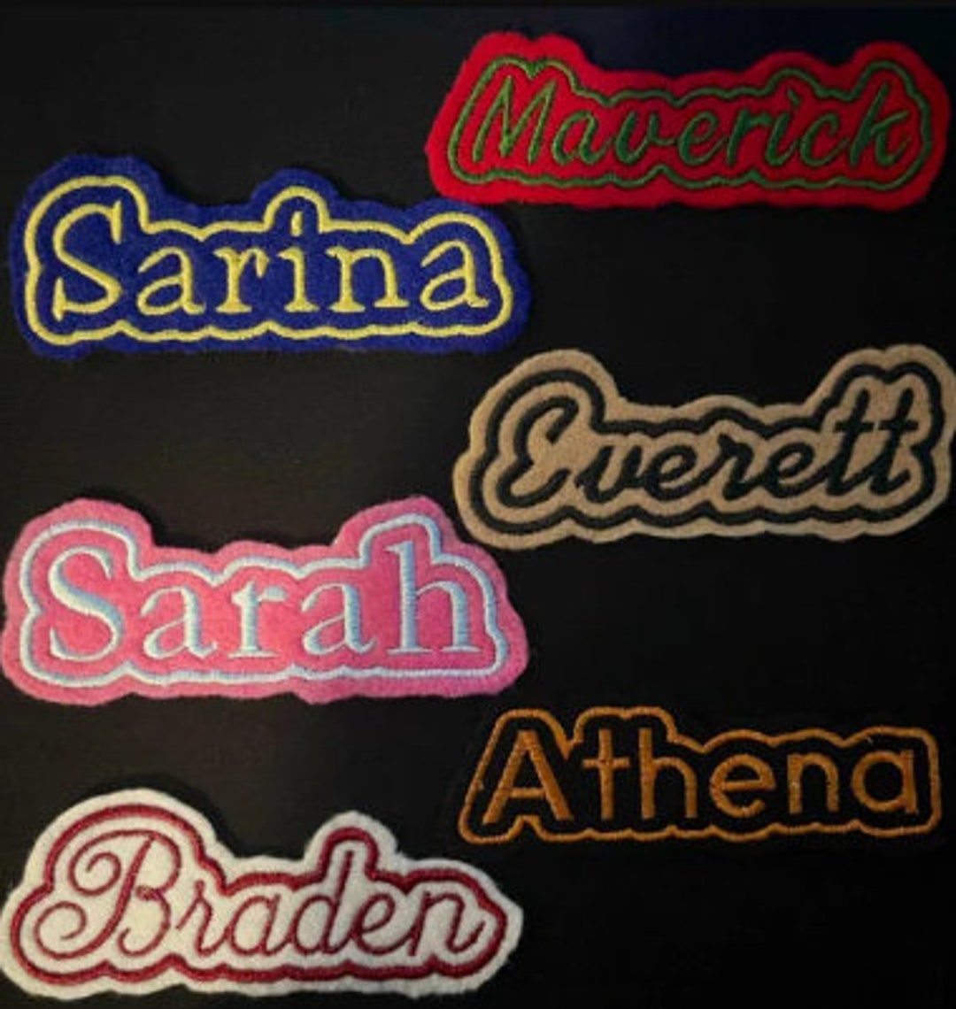 Personalized Name Patch Die Cut Badges Custom Embroidery Iron on Sew On ...