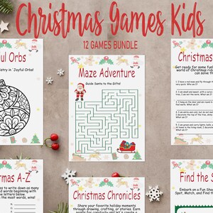 12 Christmas Games Bundle, Family Christmas Game, Christmas Party Games ...