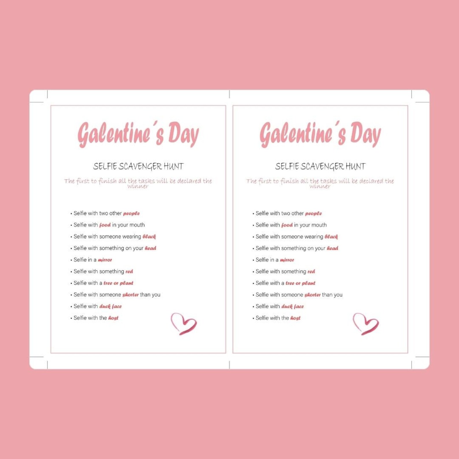 Galentines Day Games Printable Ladies Night Galentine Day Party Bundle ...