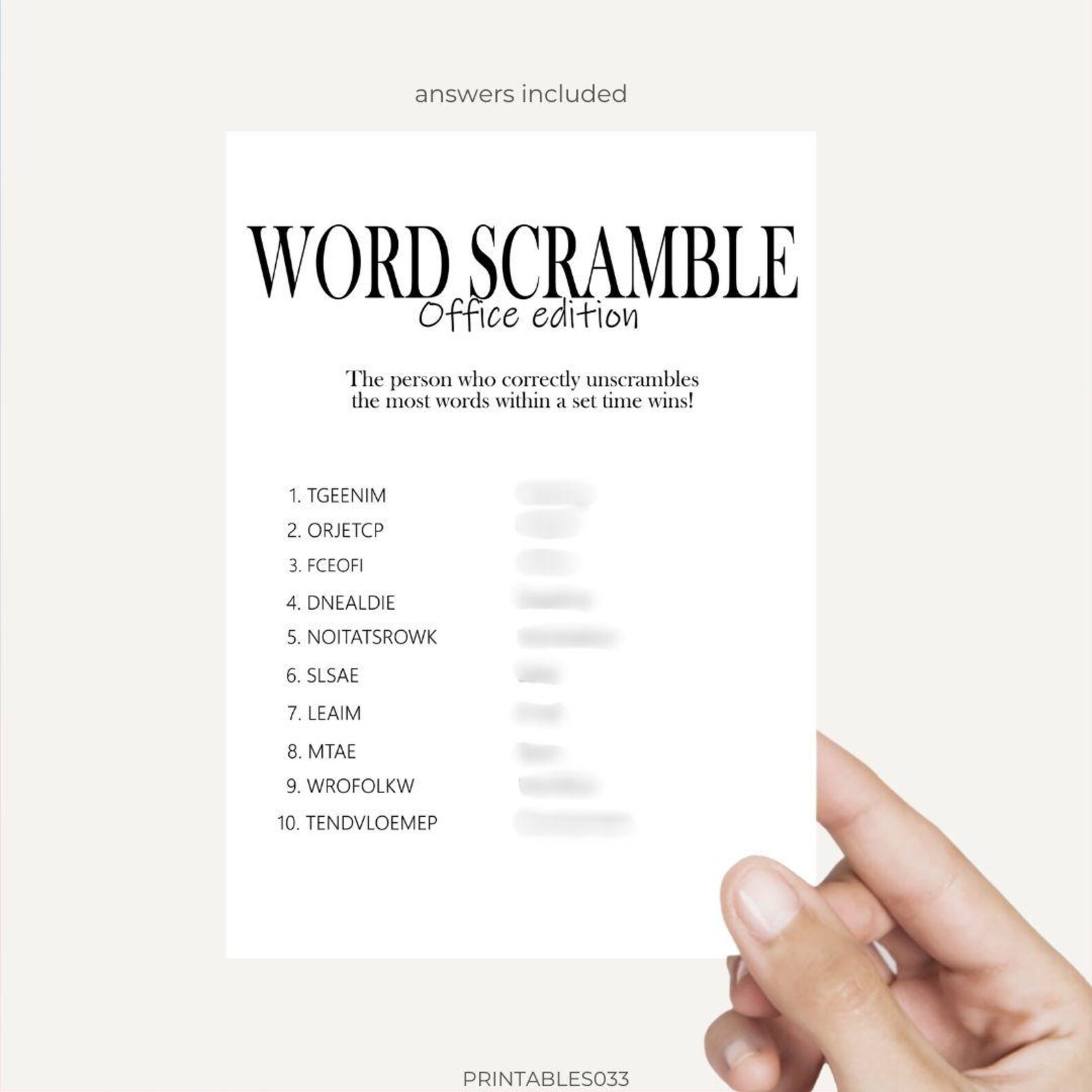 Office Party Games Printable, Team Games for Work Events, Coworker ...