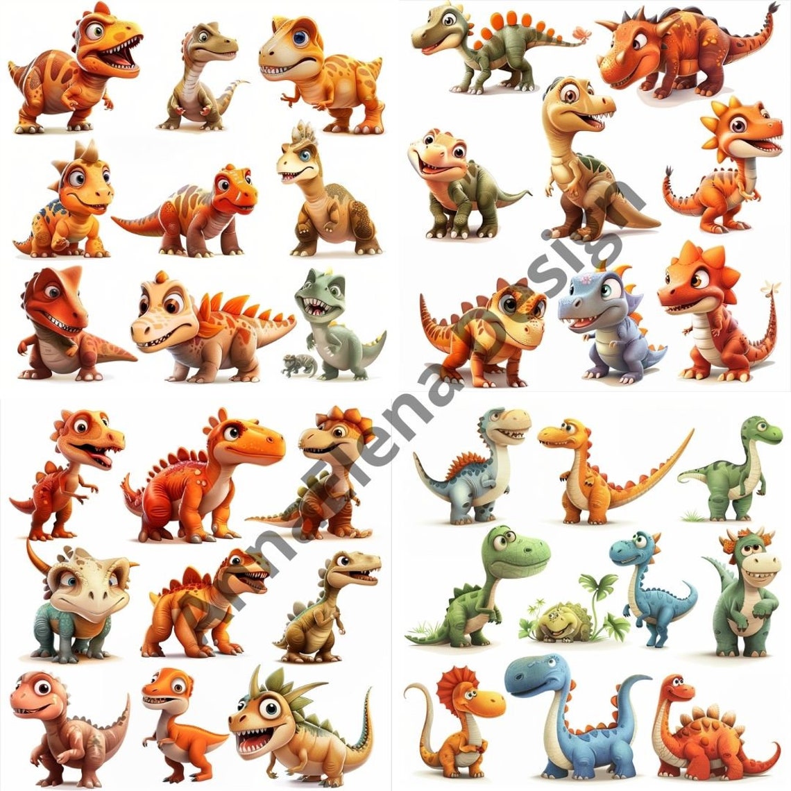 Dinosaur Clipart, Triceratops Clipart, Cute Dinosaur Clipart ...