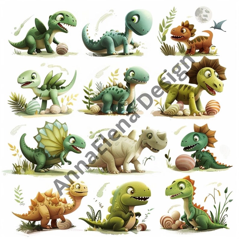 Dinosaur Clipart, Triceratops Clipart, Cute Dinosaur Clipart ...