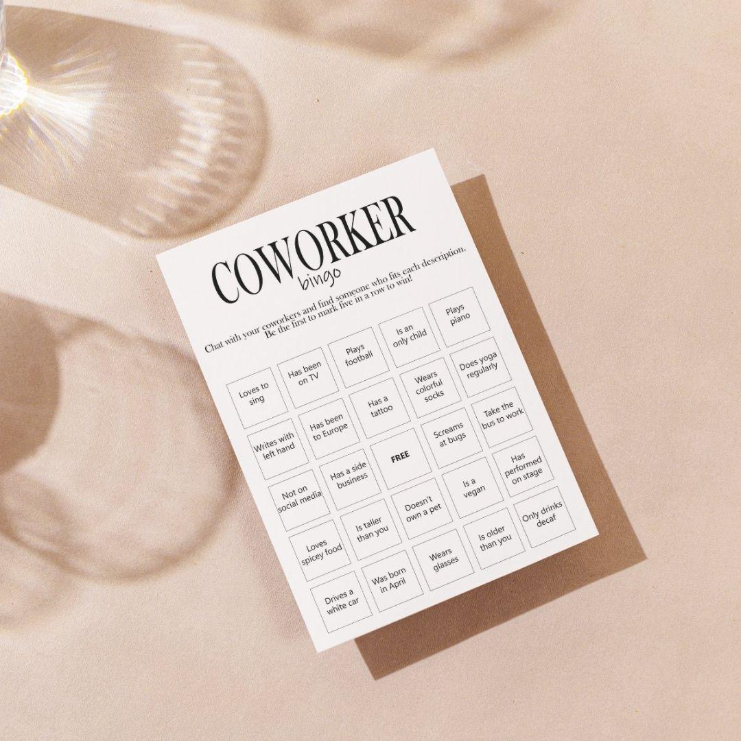 Coworker Bingo Printable – Fun Office Party Game for Work Events, HR ...