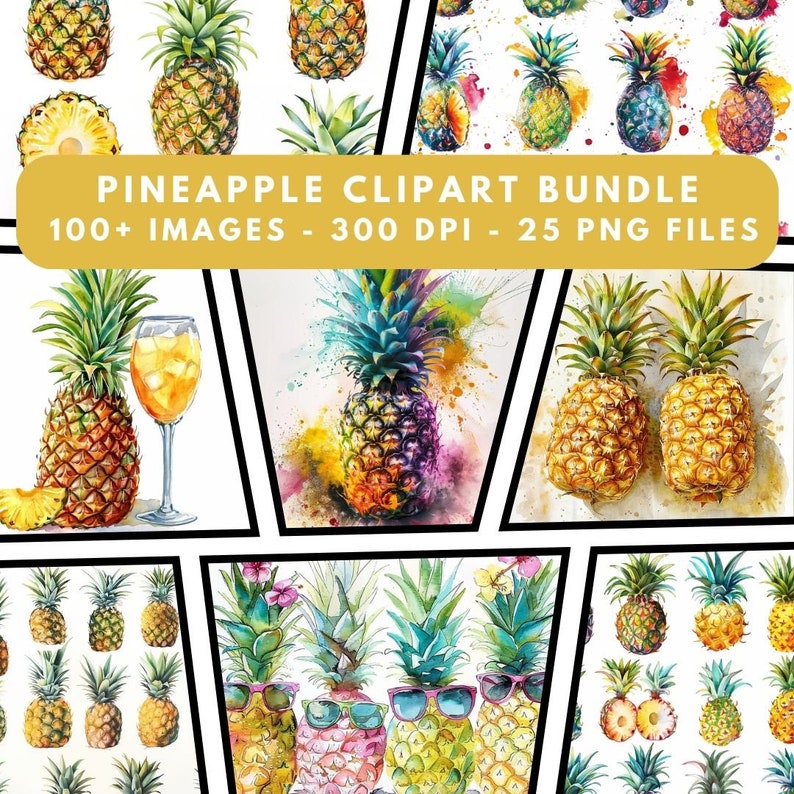 Pineapple Clipart, Pineapple Watercolor, Pineapple Clip Art, Nursery ...