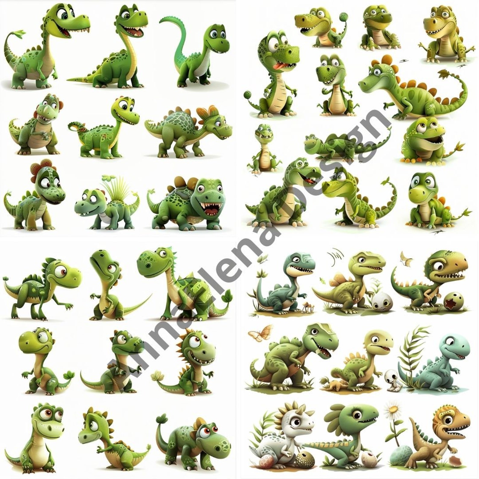 Dinosaur Clipart, Triceratops Clipart, Cute Dinosaur Clipart ...