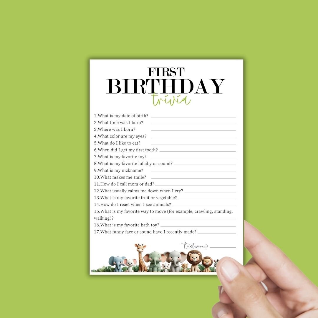 First Birthday Games 1st Birthday Party Games Bundle One Year Old Party ...