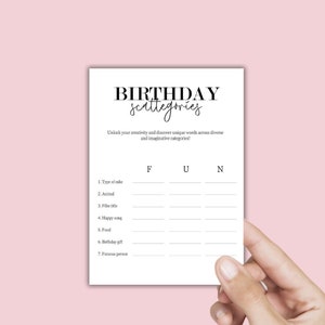 Who Knows the Birthday Girl Best 6 Printable Birthday Party Games for ...