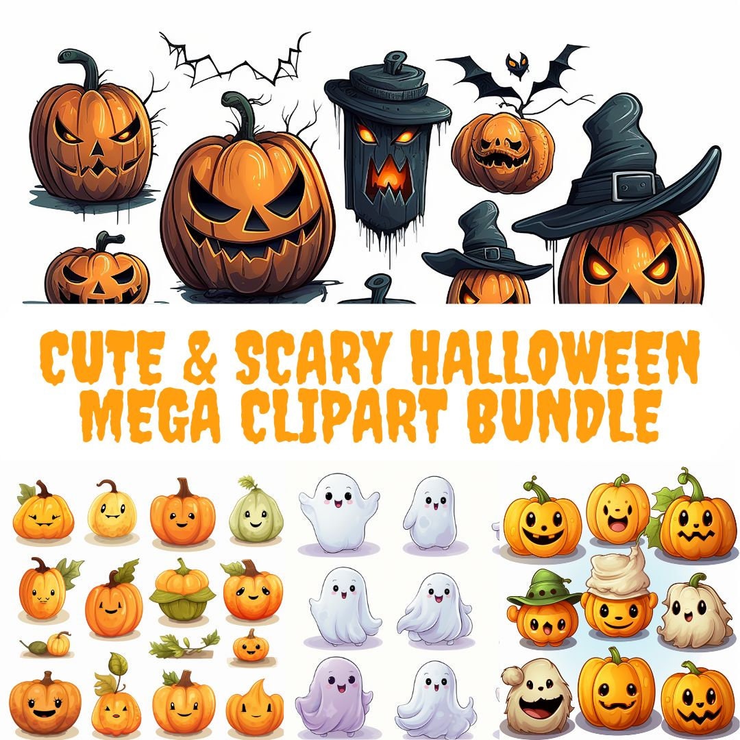 Watercolor Halloween Clipart: Spooky PNG Images (digital Download) - Etsy