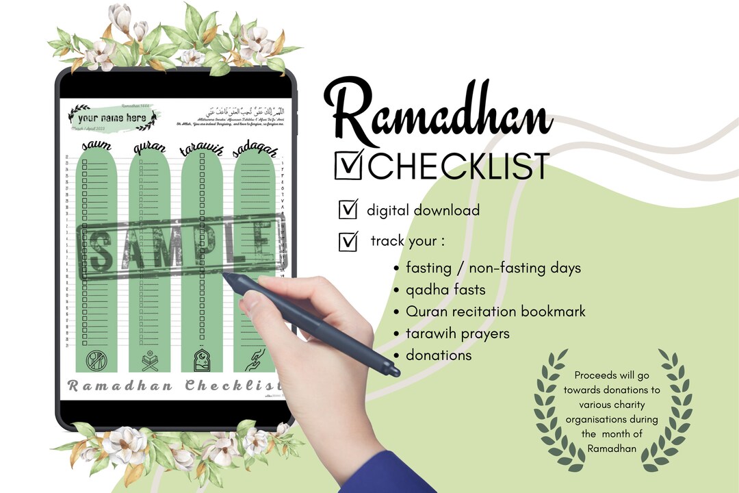 Digital Ramadhan Checklist | Ramadhan Tracker - Etsy