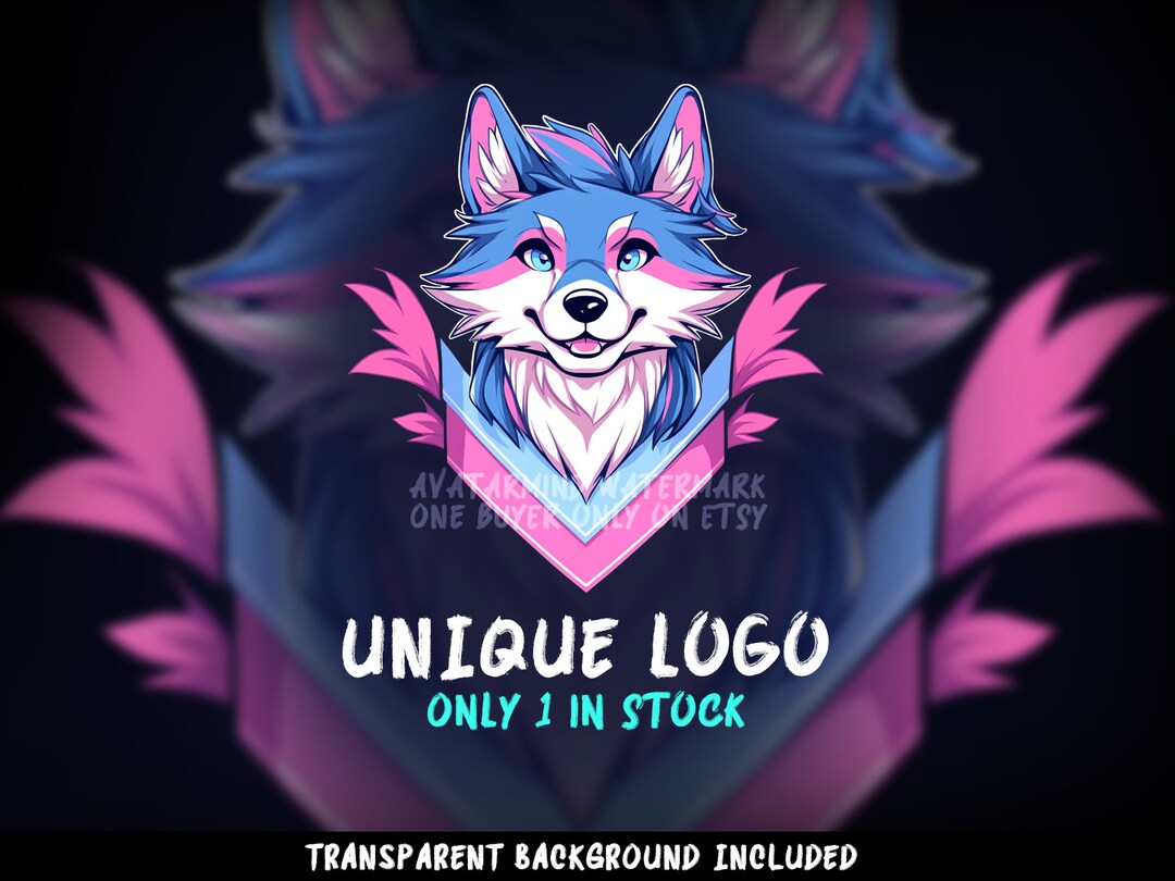 Cute Wolf Logo | Transgender Pride Flag Colors | One Buyer Only ...