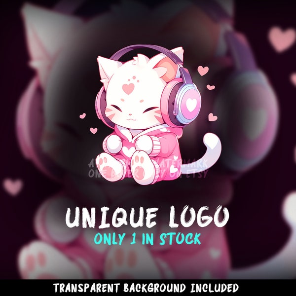 Pink Cat Logo - Etsy