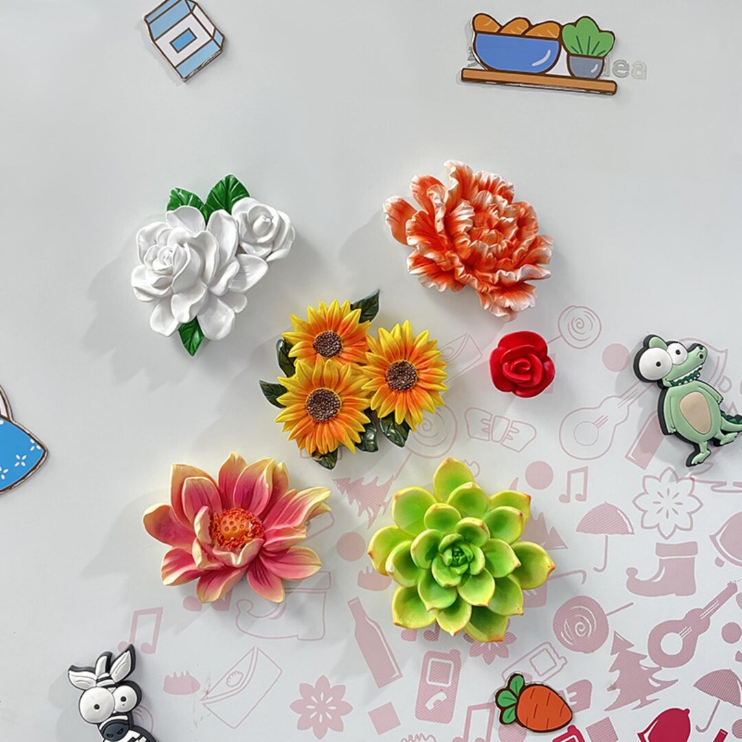Flower Refrigerator Stickers Simulation Plant Refrigerator - Etsy