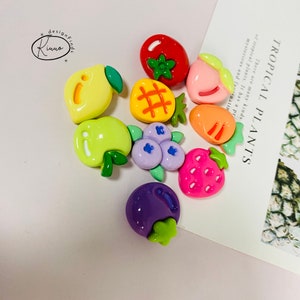 Set of 9cartoon Fruit Magnets Art Fridge Magnets Tomato - Etsy