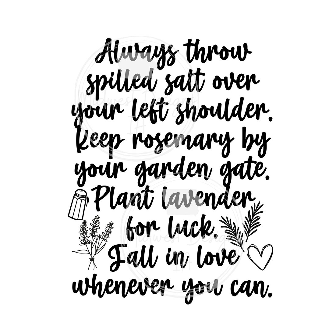 Practical Magic SVG/PNG, Salt Rosemary Lavender Love Svg/png, Mystical ...