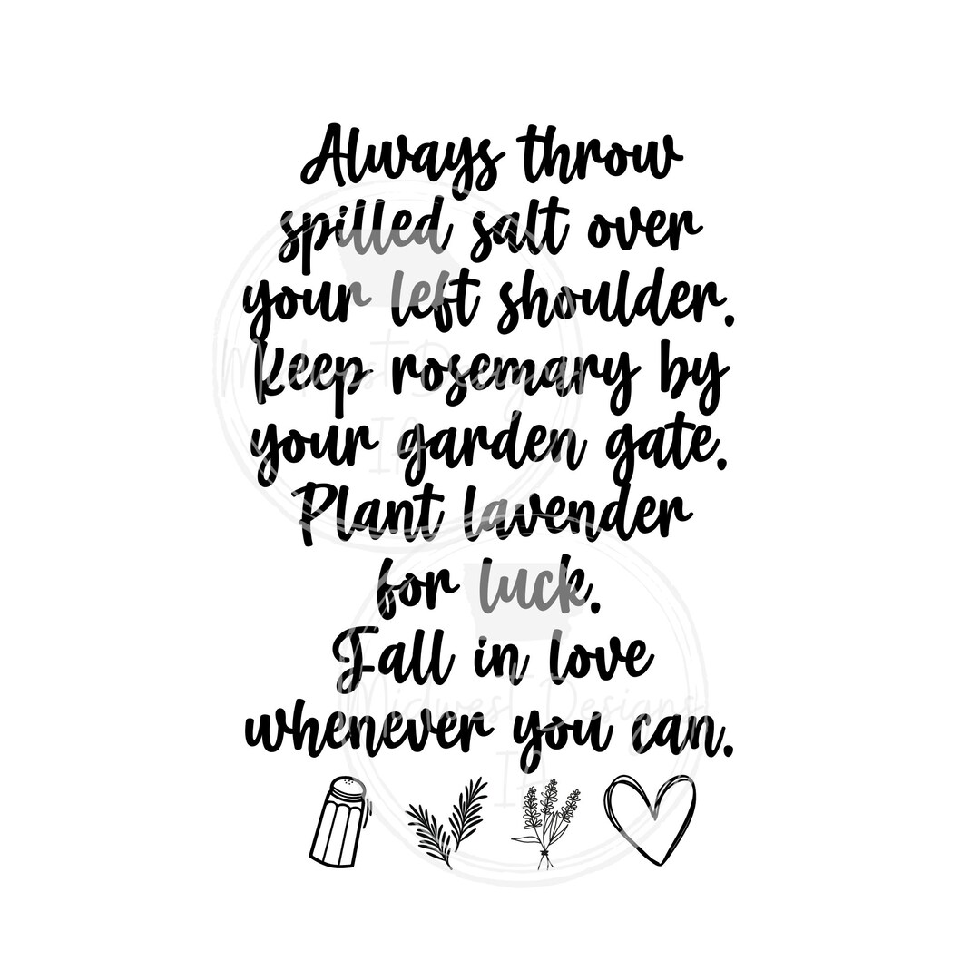 Practical Magic SVG/PNG, Salt Rosemary Lavender Love Svg/png, Mystical ...