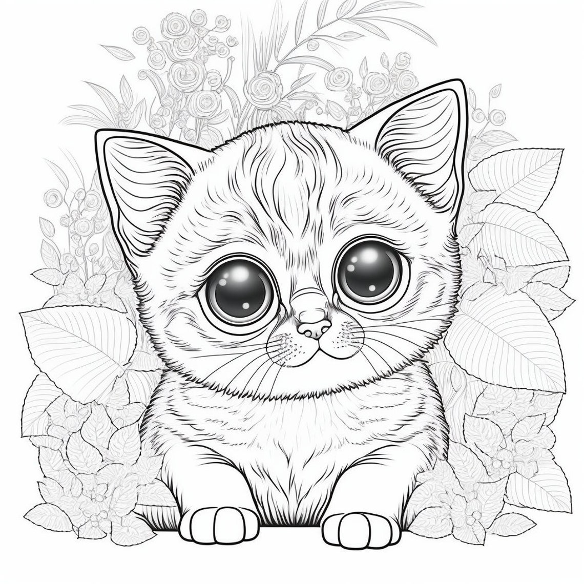 50 Cute Cat Coloring Pages for Kids Coloring Pages Digital - Etsy Australia