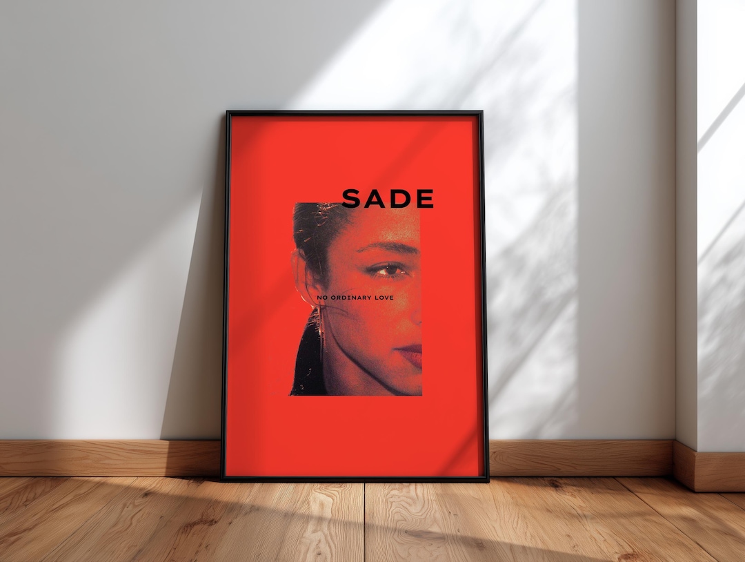 Sade Adu Poster No Ordinary Love Red | Love Deluxe | Soul Music Prints ...