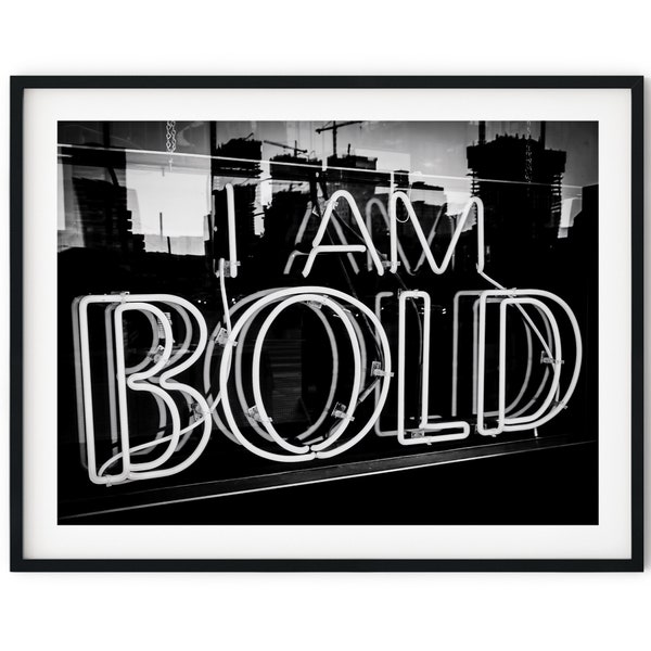 Black and White Neon Sign - Etsy