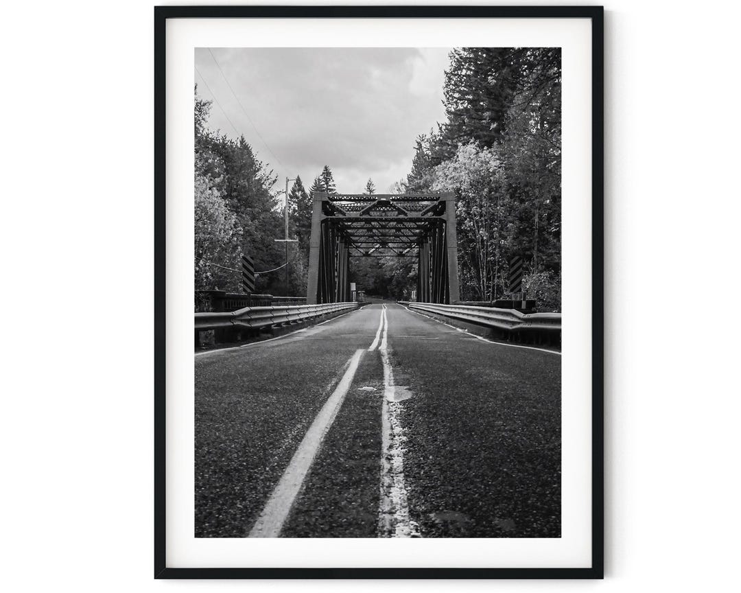 Black and White Photo Instant Digital Download Wall Art Print Road ...