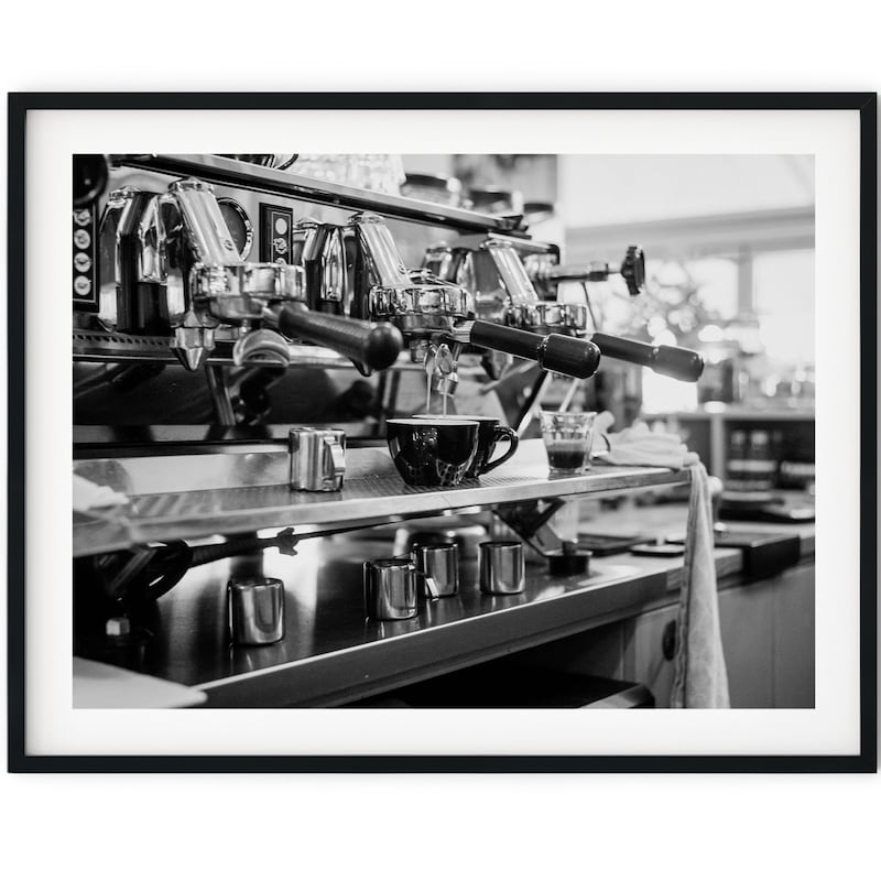 Cafe Black and White Art - Etsy