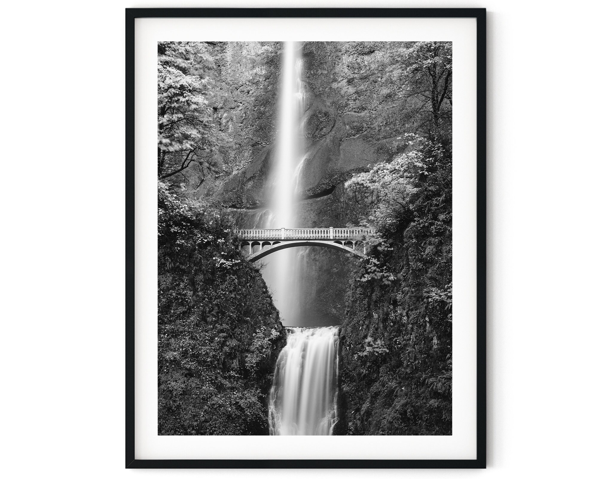Black and White Photo Instant Digital Download Wall Art Print Multnomah ...