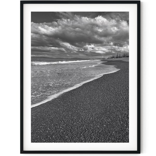 Black and White Shoreline Art - Etsy