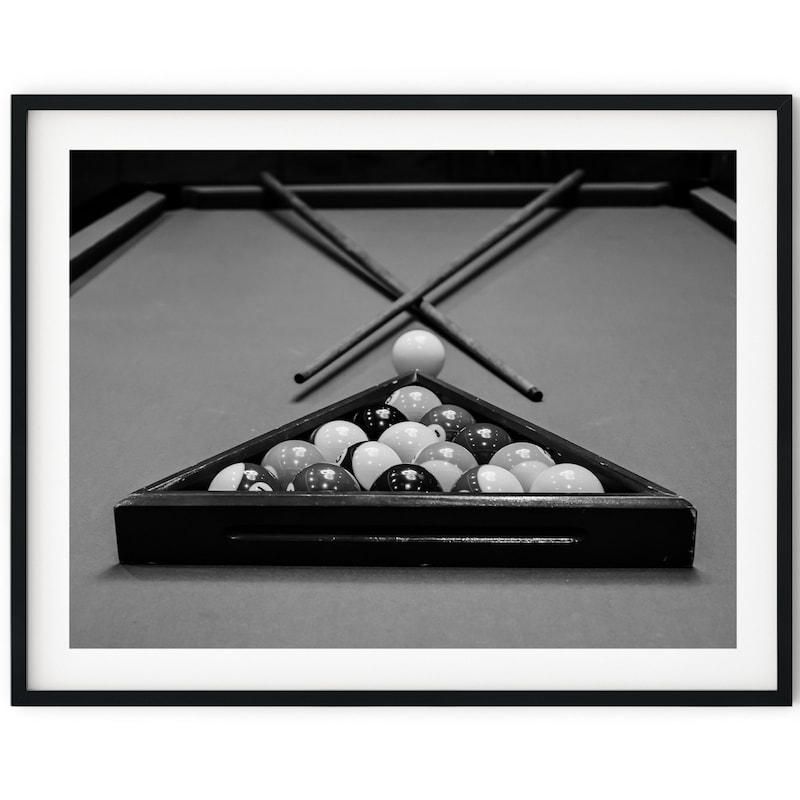 Black and White Billiard - Etsy UK