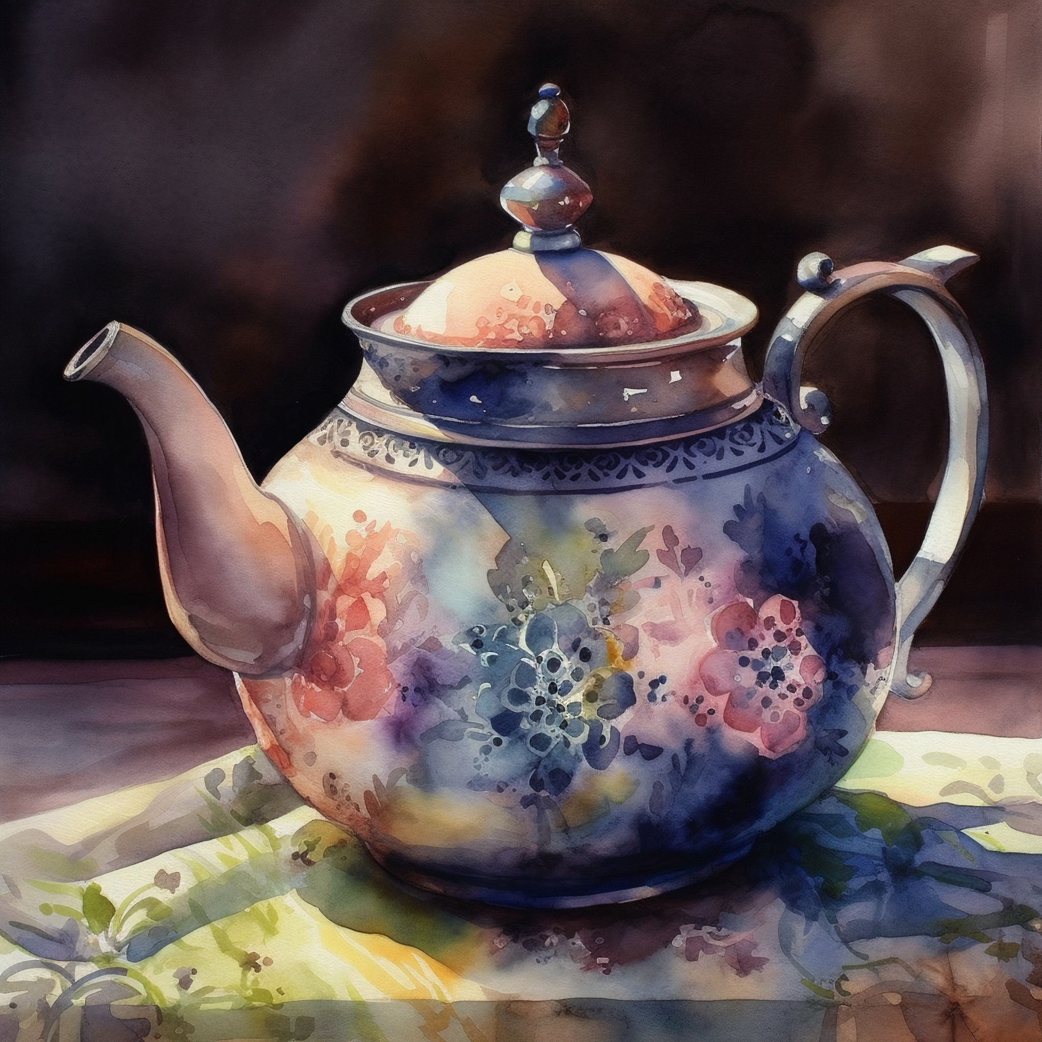 Teapot Clipart, Digital Paper Bundle, 15 JPG Files, Cast Iron Teapots ...