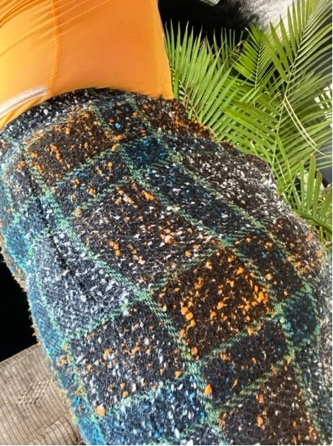 60’s Skinny Pencil Secretary Vintage Hand Sewn Nobby Plaid Pencil Skirt ...