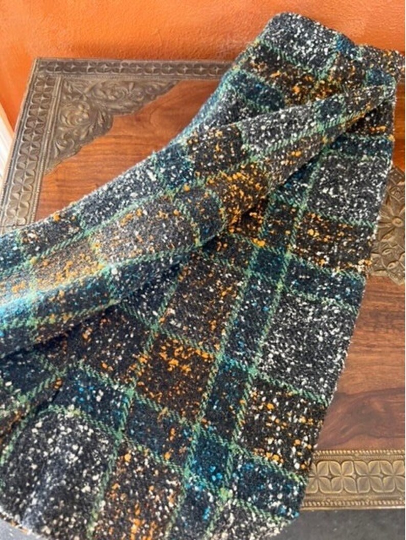 60’s Skinny Pencil Secretary Vintage Hand Sewn Nobby Plaid Pencil Skirt ...