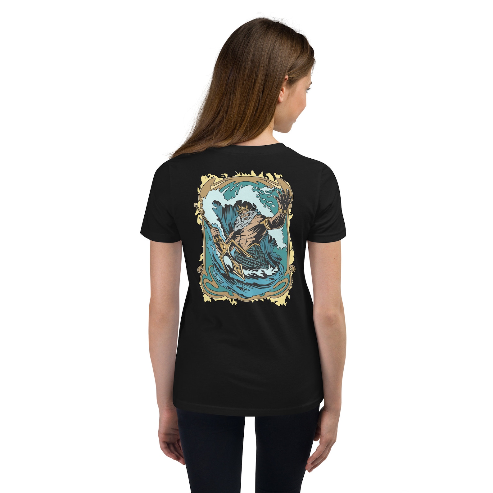 Greek Poseidon Youth Tshirt Vintage Ancient Greek God Mythology Tshirt ...
