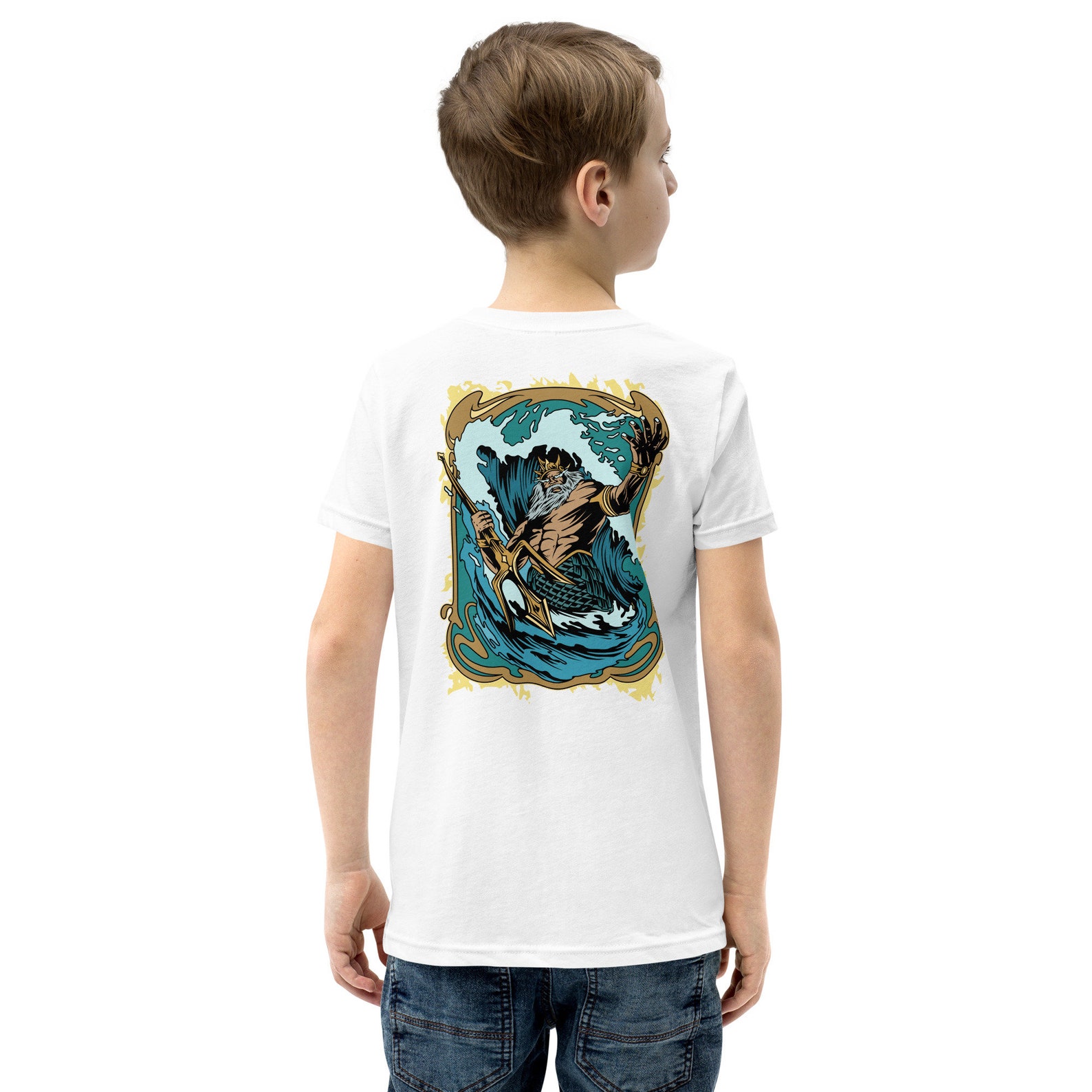 Greek Poseidon Youth Tshirt Vintage Ancient Greek God Mythology Tshirt ...