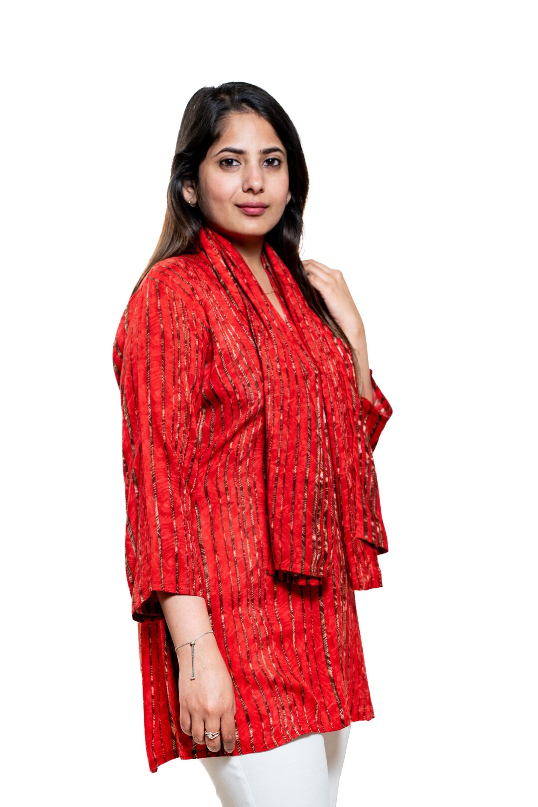 Women's Soft Tunic With Stole, (long Top) With Stole, Comfortable ...