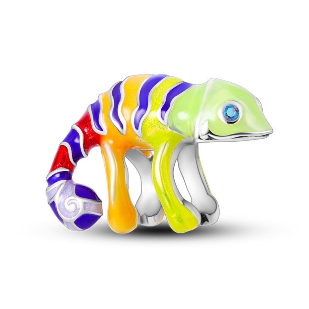 Colour Changing Chameleon Lizard Pet Lover Charm Pandora Bracelet Fit Birthday Gift Bead Sterling Silver 925 Dangle Mum Mom Mother Daughter Etsy