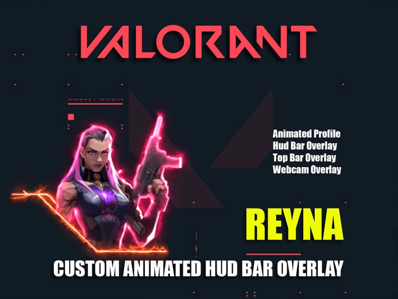 Valorant Reyna Animated HUD Bar Overlay: Custom Streamer Design ...