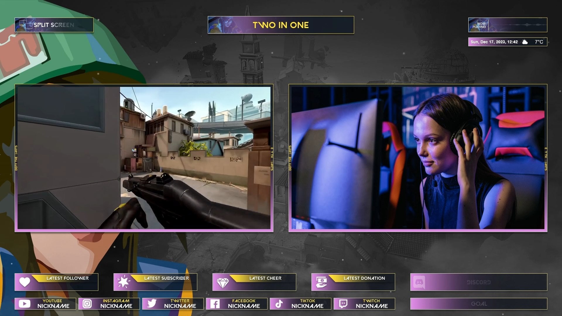 Valorant Agent Killjoy Animated Stream Overlay for OBS. Twitch, Youtube ...