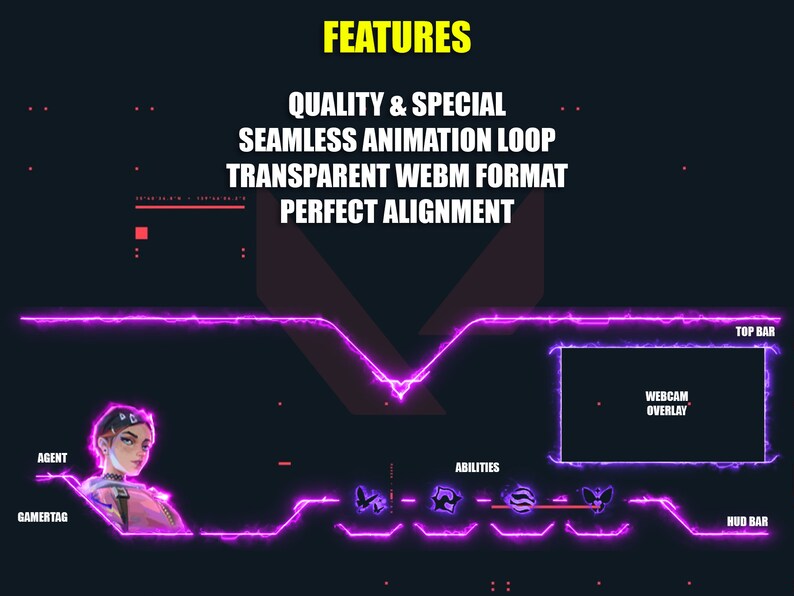 Valorant Agent Clove Custom Animated Hud Bar Overlay for Twitch ...