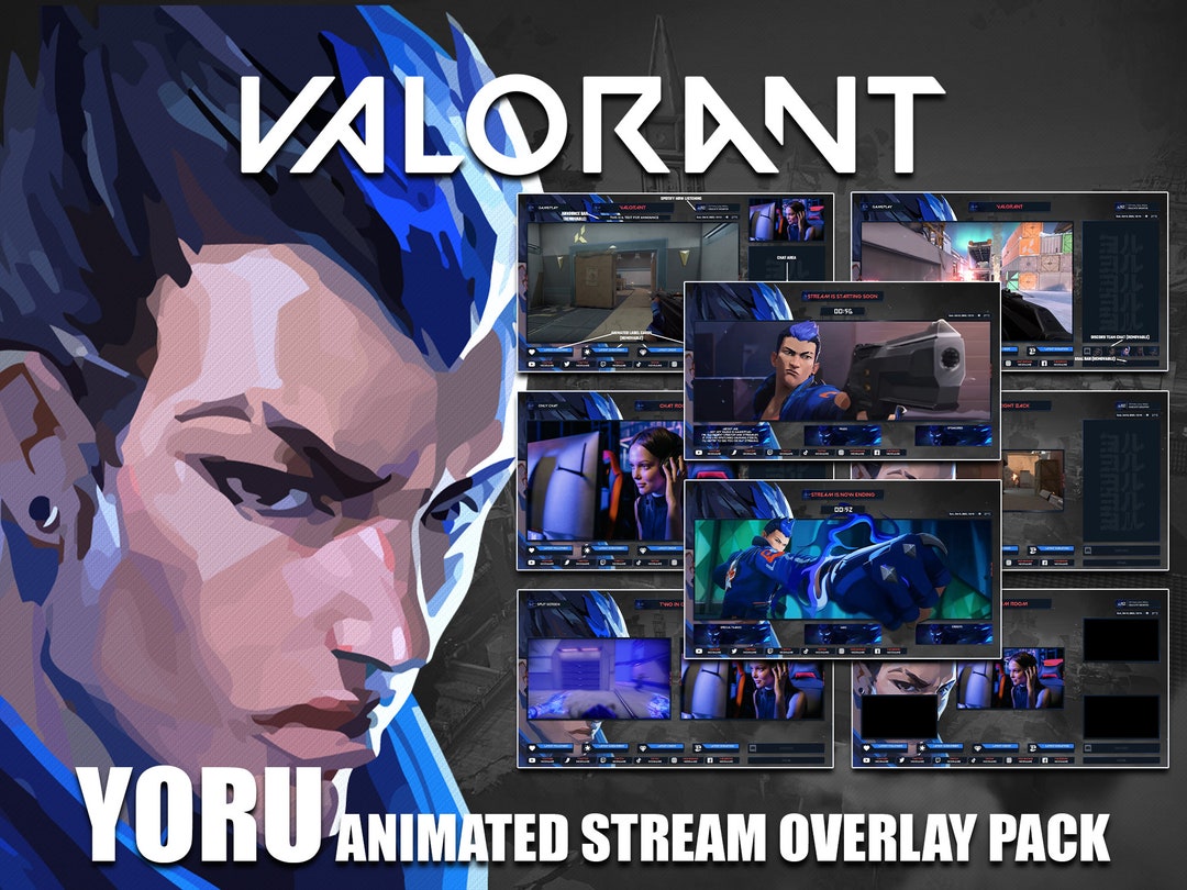 Valorant Agent Yoru Animated Stream Overlay for OBS. Twitch, Youtube ...